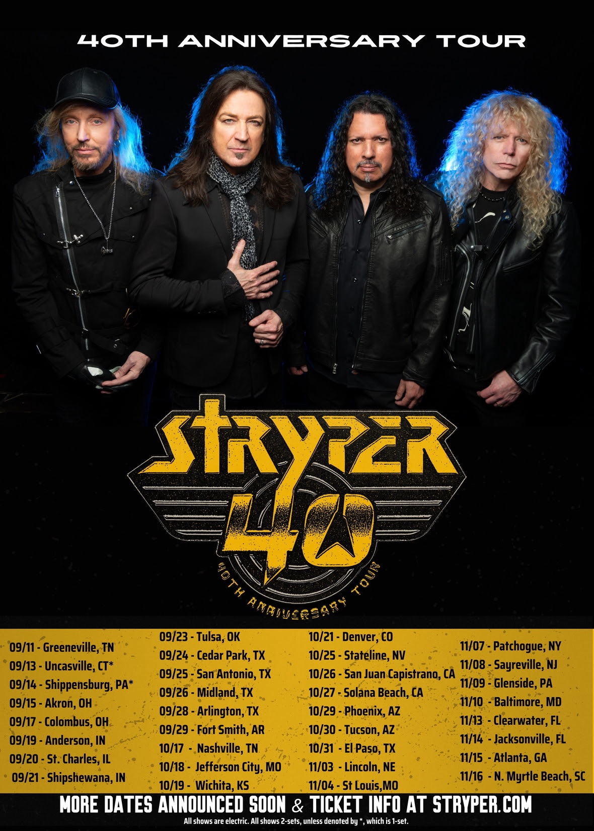 STRYPER 40th Anniversary Tour – Dates, Cities and Venues Listed | Metal ...