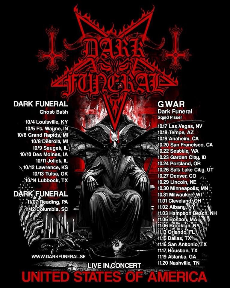 DARK FUNERAL – 2024 USA Tour Dates and Info | Metal Odyssey > Heavy ...