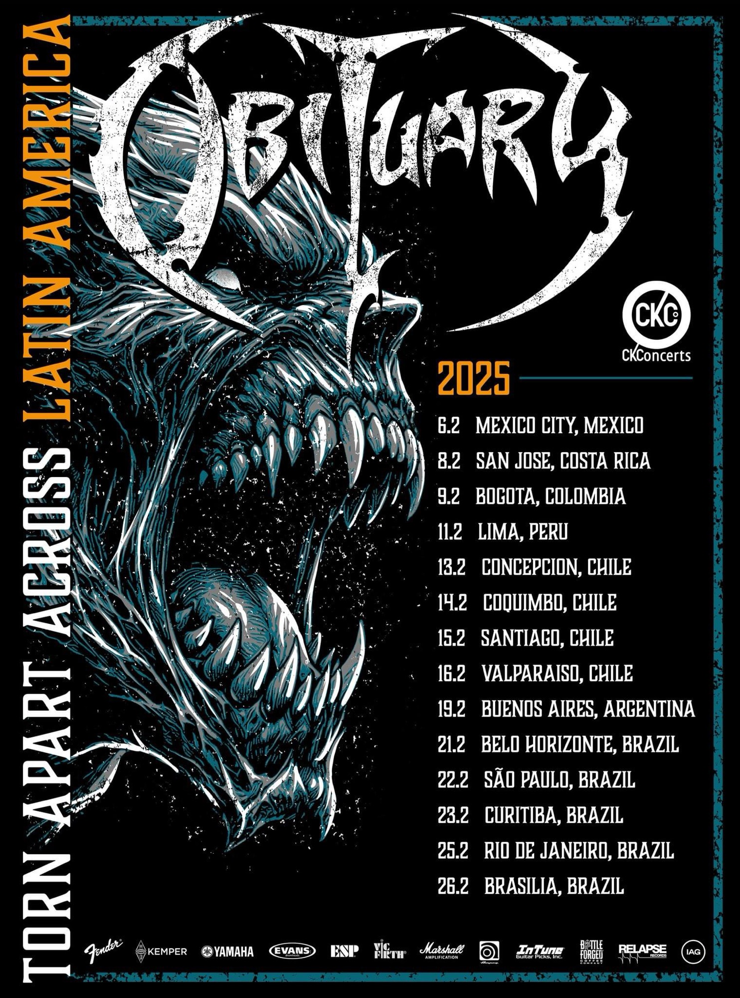 OBITUARY – Torn Apart Across Latin America 2025 | Dates, Countries ...