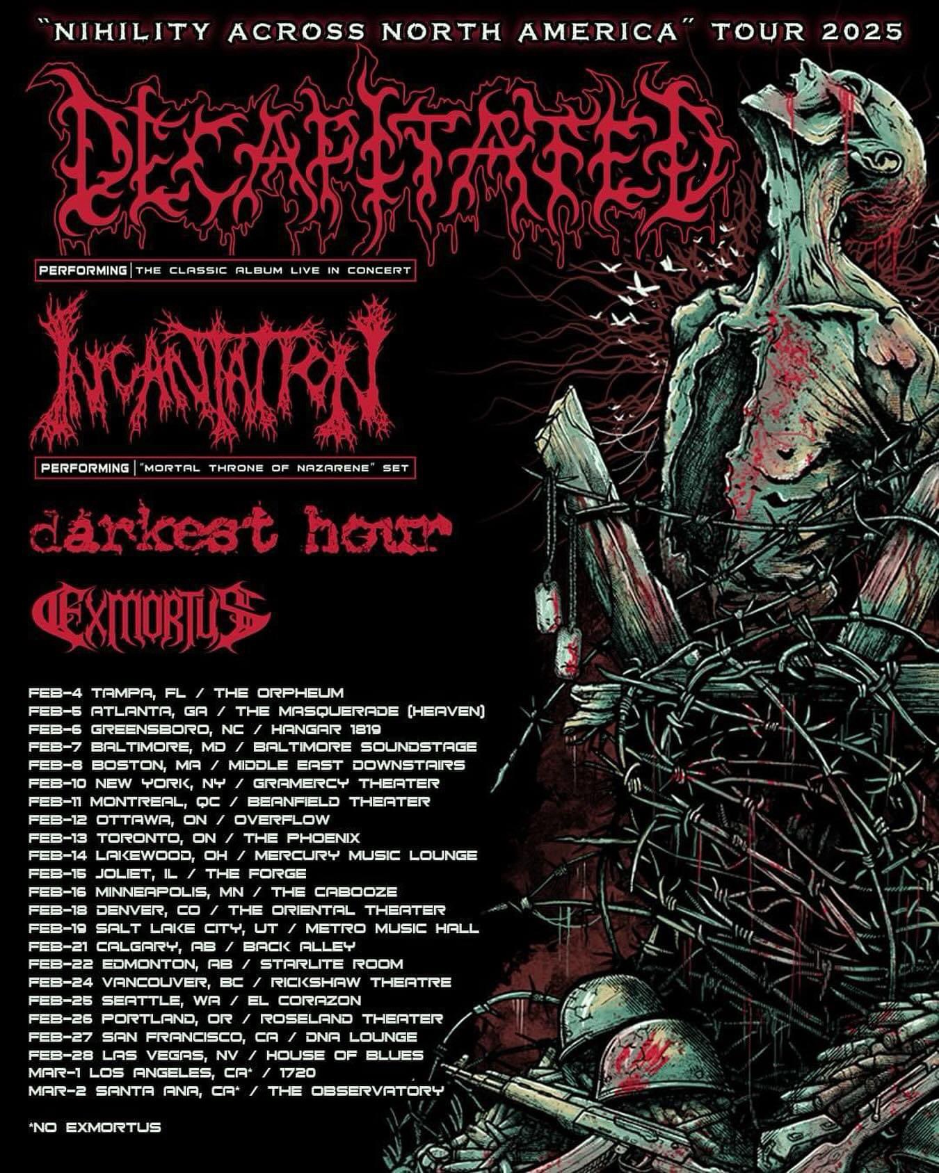 DECAPITATED / INCANTATION – Nihility Across North America Tour 2025 ...
