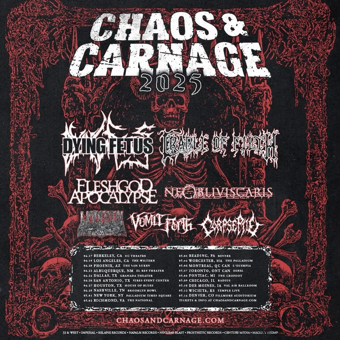 CHAOS & CARNAGE 2025 – Bands, Dates, Cities & Venues Listed | Metal ...