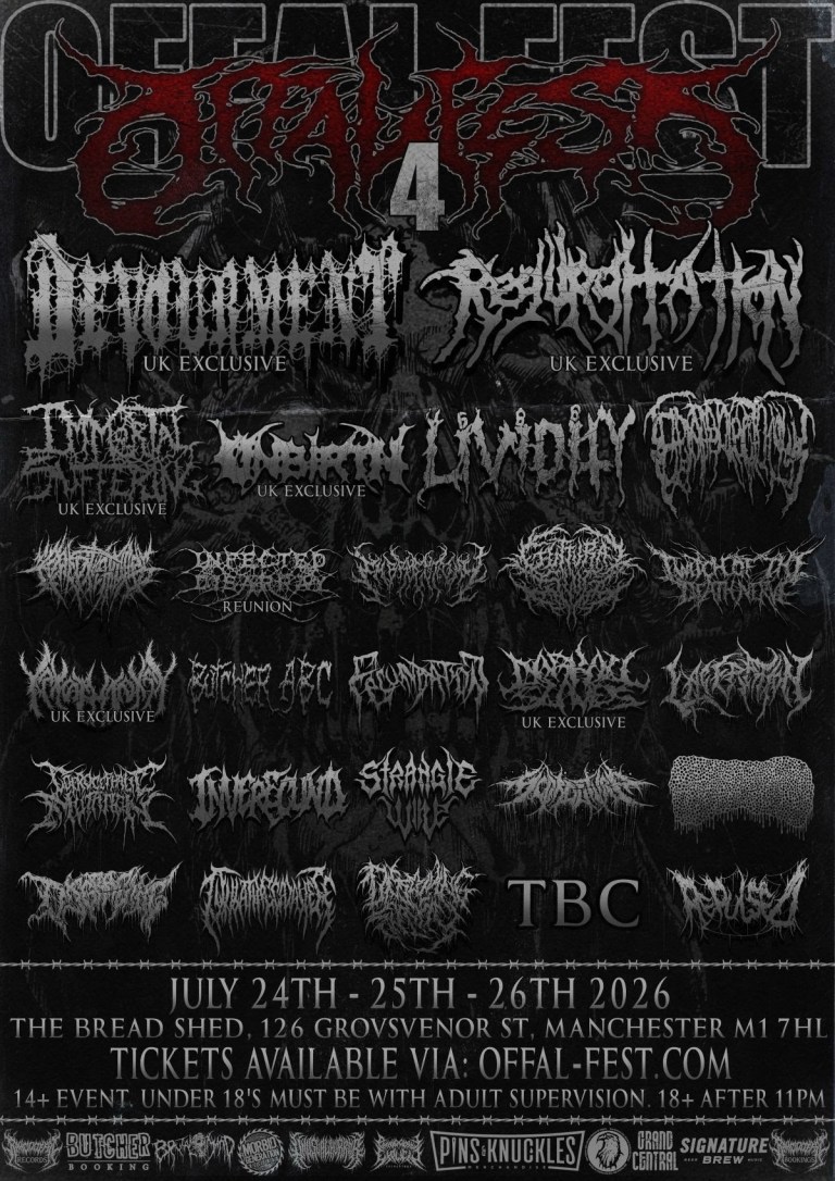 OFFAL FEST 2026: DEVOURMENT & REGURGITATION To Headline | Metal Odyssey ...