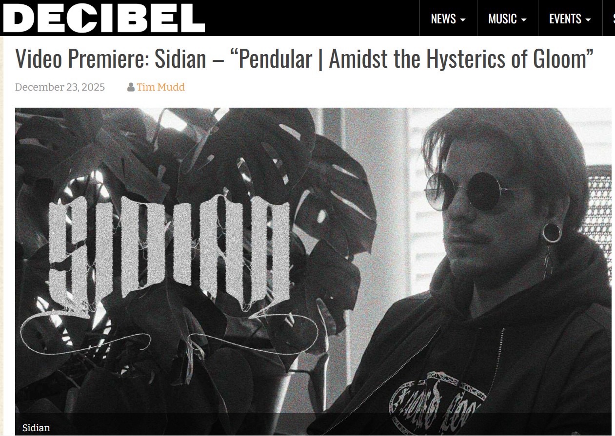 Sidian Releases Debut Full Length, ‘Where Our Silence Comes To Die ...