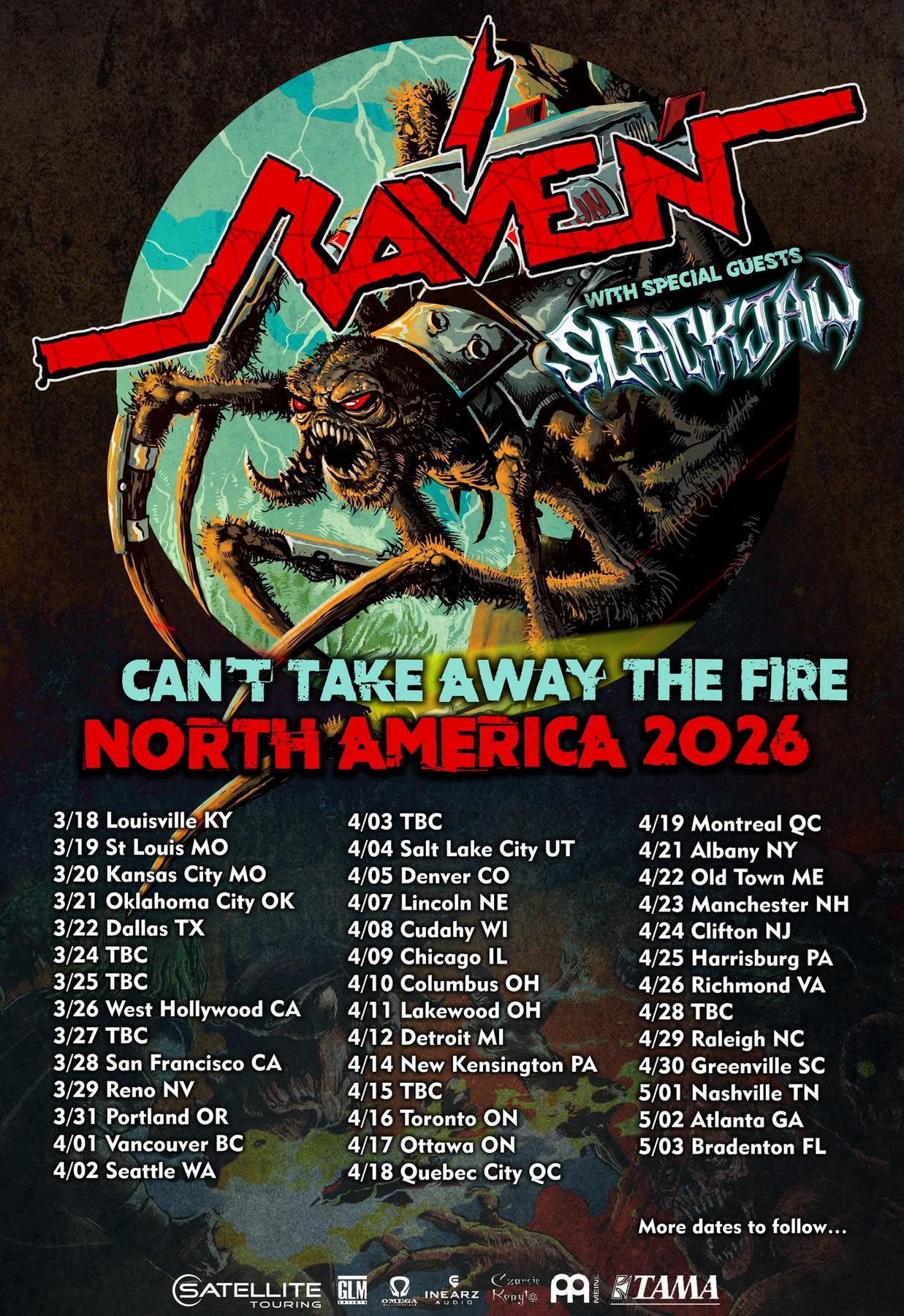 RAVEN – Can’t Take Away The Fire North America Tour | Dates, Cities ...