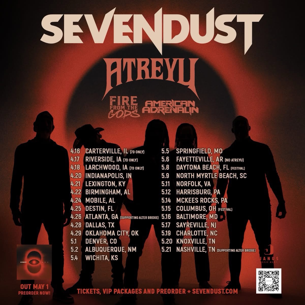 SEVENDUST – New Studio Album, One, Releasing on May 1st | US Tour ...